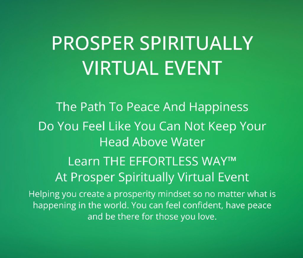 PROSPER SPIRITUALLY VIRTUAL EVENT - David Sandercott